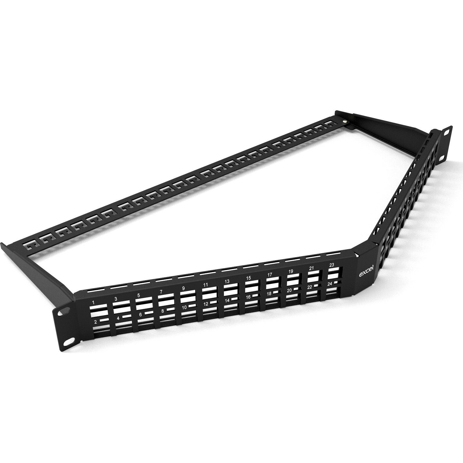 100-096-BK - Excel Unloaded 48 Port Keystone V Patch Panel Frame UTP 1U ...