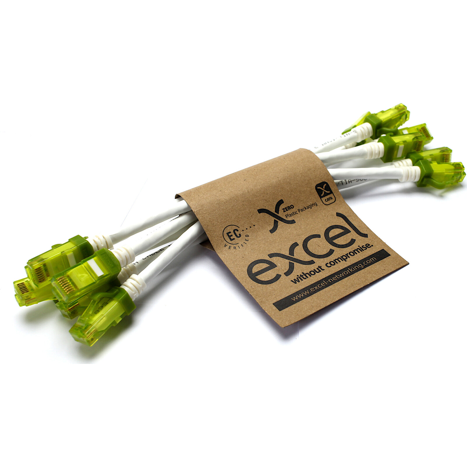 103-000-10 - Excel Cat6 Antibacterial Patch Lead U/UTP LSOH 0.5 m White ...