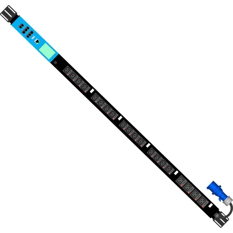 555-1V-COM32-INT1-16C13-4C19-3B - Excel 1P Vertical Int PDU (INT1) 16x C13 4x C19 Socket 32 A ...