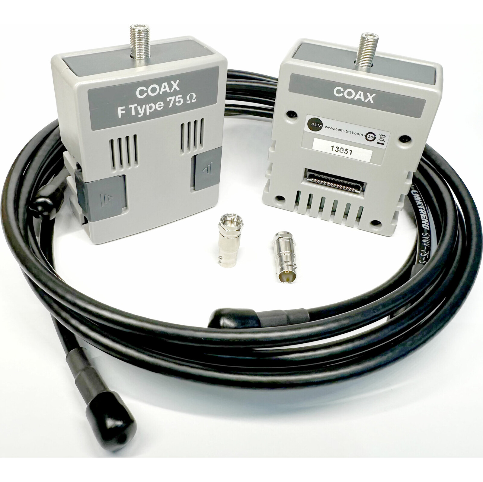 AD-COAX-TYPE-F - AEM 75 Ohm F-Type Coax Test Adapters for TestPro CV100
