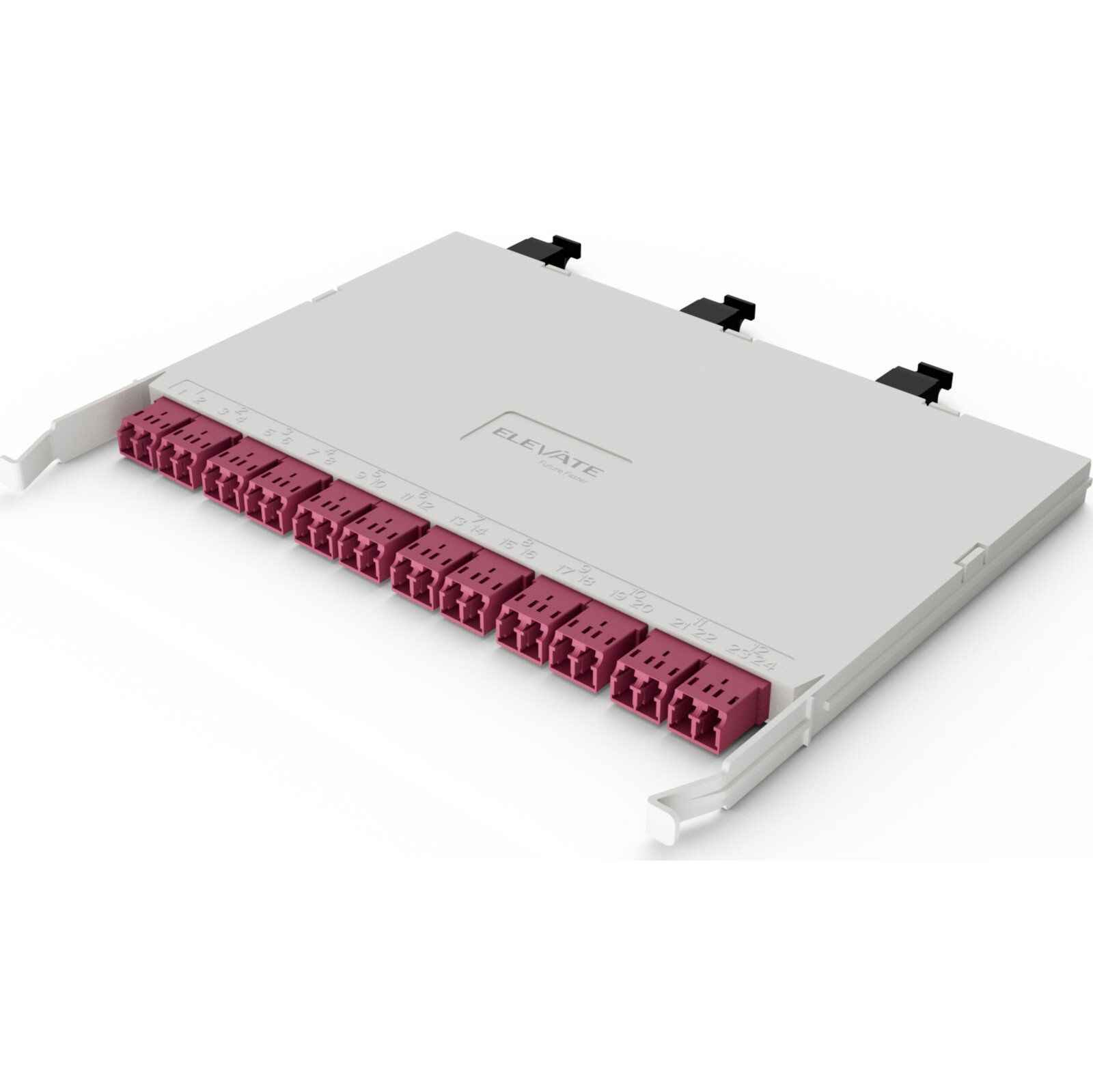 208-398-TYPE-B - Elevate High Density Base8 - 24 Fibre OM4 LC-MPO Male Cassette Type B White